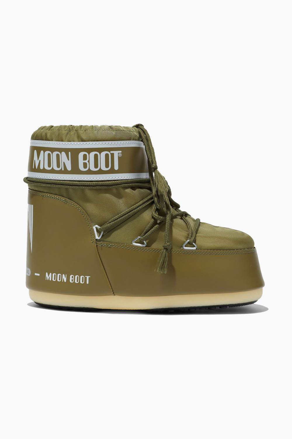 Icon Low Nylon Boots i Khaki fra Moon Boot - Shop hos QNTS